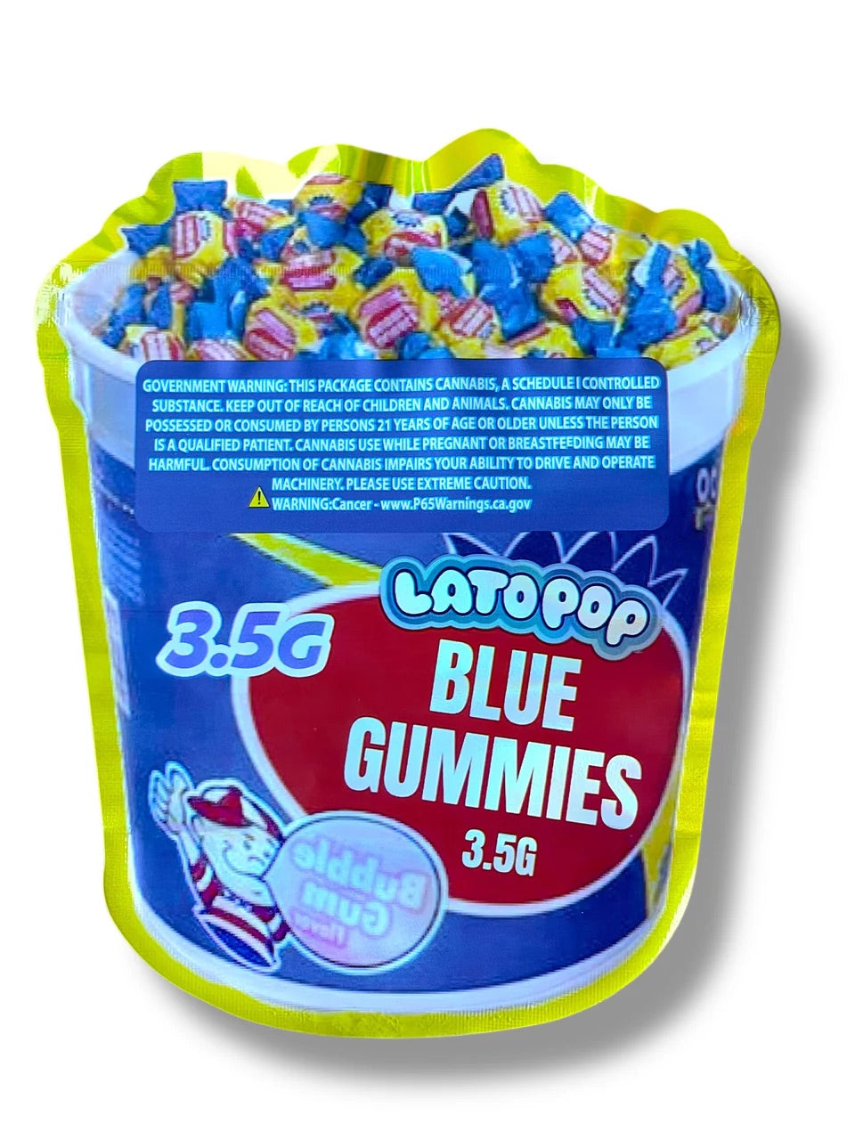 Lato Pop Blue Gummies Bubblegum Mylar Bag 3.5 Grams – Supply Citi