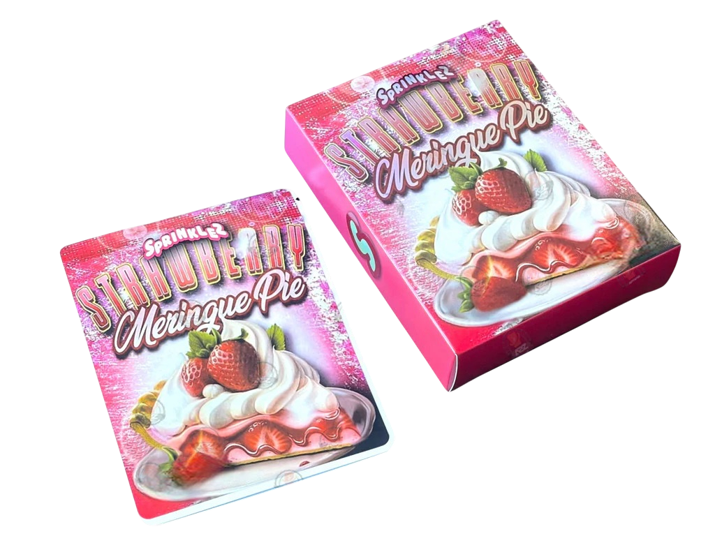 Sprinklez Strawberry Meringue Mylar Bags with Boxes 3.5g Box Packaging ...